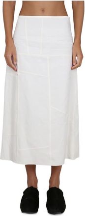 Jil Sander Femme, Jupes, Blanc, Taille: 36 FR Gonna A Line