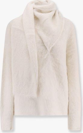 Toteme Draped-scarf alpaca blend sweater - TOTEME - gender_Woman