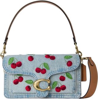 Coach Femme, Sacs, Bleu, Taille: ONE Size Tabby Shoulder Bag 26 With Cherry Embroidery