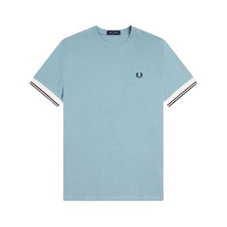 Fred Perry Twin Tipped Cuff T-Shirt - - Tops - Herren - Blau - M