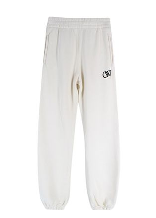 Off-white OFF-WHITE Cream Tapered Mid Rise Jogging Bottoms Size S