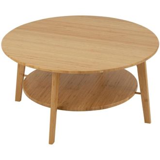Paris Prix Table Basse Ronde en Bambou Johnnie 80cm Naturel
