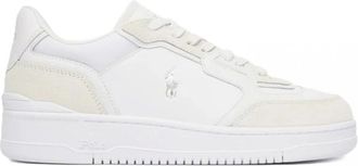 Polo Ralph Lauren Homme, Chaussures, Blanc, Taille: 43 EU Open Masters Leather-Suede Baskets