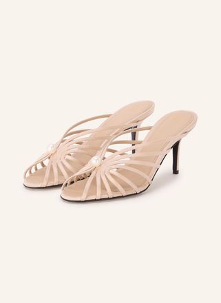 Alev&igrave; Alevi Mules Diana Mit Schmuckperlen beige