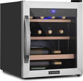 Klarstein Klarstein Cave a Vin, R&eacute;frig&eacute;rateur &agrave; Vin avec Porte en Verre, Cave &agrave; Vin de Vieillissement, Zone Unique, Prosecco, Bi&egrave;re, Ecran Tactile, R&eacute;frig&eacute;rateu