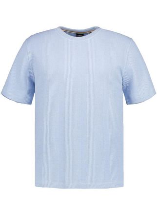 HUGO BOSS Herren T-Shirt blau Baumwolle unifarben