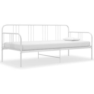 vidaXL Cadre de canapé-lit sans matelas blanc métal 90x200 cm Vidaxl