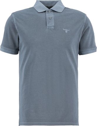 Barbour Piqu&eacute;-Poloshirt aus Baumwolle mit Label-Schriftzug, Tailored Fit in