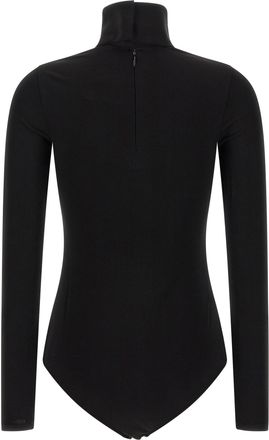 Courr&egrave;ges Jersey Mockneck Bodysuit - Black
