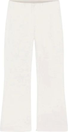Liviana Conti Femme, Pantalons, Blanc, Taille: 38 FR Pantalon Blanc en Coton Slim Fit avec Taille &Eacute;lastique