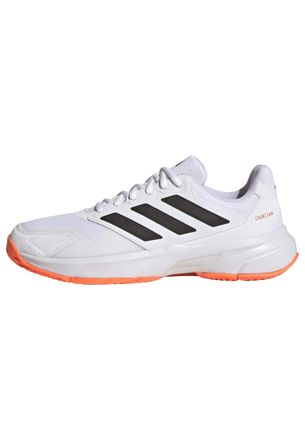 adidas Herren Courtjam Control 3 Tennis Shoes, FTWR White/core Black/Lucid Orange, 48 2/3 EU