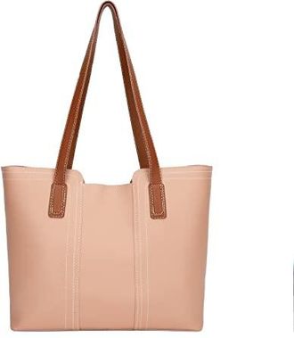 Generic Sac à bandoulière simple et décontracté pour femme, grande capacité, multi-compartiments, sac à main pour homme, rose, Taille unique