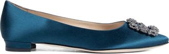 Manolo Blahnik Hangisiflat Pumps - Blau