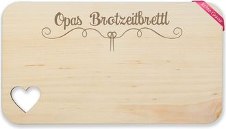 Shirtracer Frühstücksbrettchen Holz Herz - Frühstücksbrett - Brotzeitbrett Opa I Jausenbrett Geschenk Opa Weihnachten - 22,5x12,5 - Holz - brett geschenke für op