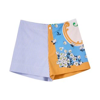 Moschino Kurze Shorts mit Schal-Print - - Shorts - Damen - Mehrfarbig - M