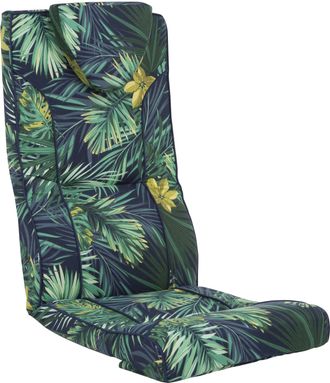 Patio Klappstuhl Auflage Hochlehner mit Kopfteil Mijas 120 x 47 cm Gartenstuhl Polster Taschen zur Befestigung f&uuml;r Gestell bis 45 cm breit mit &Oslash; 18 mm Rohrd