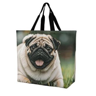 Generic Chiens Carlins Sac &Agrave; Bandouli&egrave;re Grand Sacs Pliable Sac A Main Femmes Pour Shopping Gym Universit&eacute;