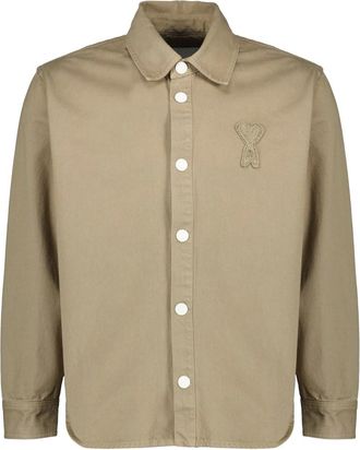 Ami Homme, Vestes, Beige, Taille: M Surchemise en coton