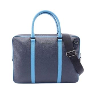 Burberry Sac daffaires en cuir Pre-owned 2 ways - Homme - Pre-owned - Bleu - Taille: ONE Size