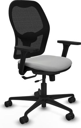 Piqueras y Crespo Telearbeitsstuhl mit 3D-Armen, h&ouml;henverstellbare Lendenwirbelst&uuml;tze, ausgestattet mit Syncro/Traslack und eingespritztem Schaum. Mit Rollen von 65 mm 