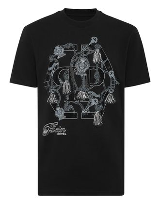 Philipp Plein Round Neck T-Shirt Tassel Pp