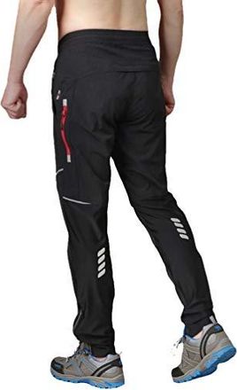 LaoZan &Eacute;lasticit&eacute; R&eacute;sistance au D&eacute;chirement Cyclisme Pantalons Homme Femme Respirant Long Cycliste Pantalon de V&eacute;lo (Noir,M