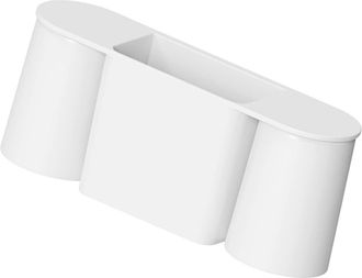 PartyKindom Magnetischer Zahnbürstenhalter Aus Kunststoff Mit Wandmontage Ohne Bohren Badezimmerregal Mit Mundwasserbecher Abnehmbar Schnelltrocknend Platzsparend