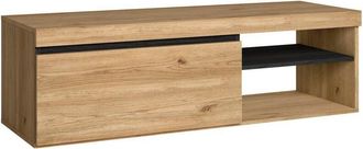 Skraut Home Skraut Home - TV-Schrank Naturale, Eiche/schwarz, mittelm&auml;&szlig;ig, nordic, 120x40x41cm