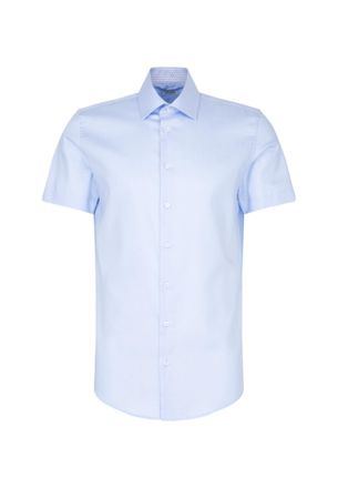 Seidensticker Herren Business-Hemd - Shaped Fit - Bügelfrei - Kent-Kragen - Kurzarm - 100% Baumwolle