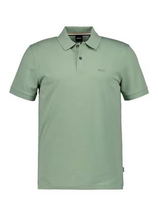 HUGO BOSS Herren Polo-Shirt gr&uuml;n Baumwoll-Piqu&eacute;