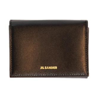 Jil Sander Femme, Accessoires, Noir, Taille: ONE Size Portefeuille Noir avec Logo en Relief