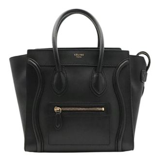 Celine Pre-owned Luggage Micro Shopper Leder Shopper Tasche - - Pre-owned - Damen - Schwarzk - ONE SIZE