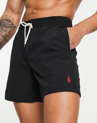 Polo Ralph Lauren Traveller - Schwarze Badeshorts