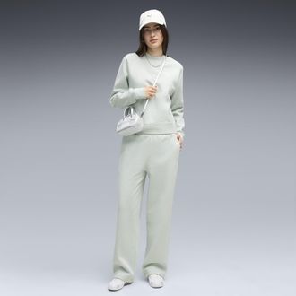 Puma Ensemble de surv&ecirc;tement en polaire Loungewear Femme, V&ecirc;tements, Vert, XL
