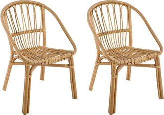 Atmosphera Atmosphera - Lot de 2 Chaises en Rotin Dream 80cm Naturel