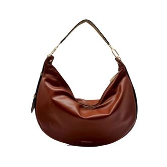 Borbonese Femme, Sacs, Brun, Taille: ONE Size Sac Hobo Épaule Medium Oyster