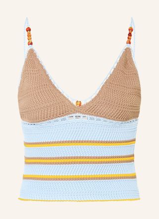 Claudie Pierlot Claudie Pierlot H&auml;keltop Mit Schmuckperlen blau