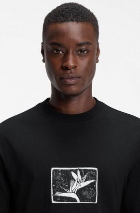 HUGO BOSS T-Shirt Darise Reine Baumwolle, Relaxed Fit, HUGO-Print