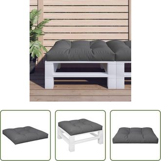 vidaXL vidaXL Gartenm&ouml;bel - Palettenkissen Anthrazit 80x80x12 cm Stoff