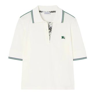 Burberry Femme, Tops, Blanc, Taille: 42 FR Polo en coton