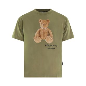 Palm Angels Bear in Mind T-Shirt Vert - Homme - Tops - Vert - Taille: L