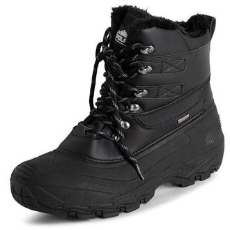 Polar Hommes Imperm&eacute;able Semelle Bande De Roulement Profonde Fausse Fourrure Doubl&eacute;e lhiver Bottes De Neige - Noir Lacer - UK13/EU47 - YC0682