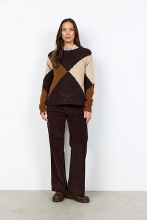 Soyaconcept Strickpullover SC-HACER 2 - YD Materialmix, mit Argyl Strickmuster