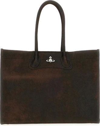 Vivienne Westwood unisex, Sacs, Brun, Taille: ONE Size Troy Orb Tote Bag