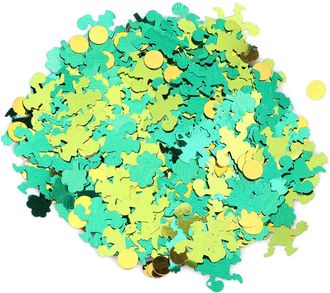 BESPORTBLE St Patricks Day Konfetti mit Kleinen Elf- Kleeblatt Rundsequins Glitzerndes Partyzubeh&ouml;r f&uuml;r Geburtstag Hochzeit und Festliche Dekoration