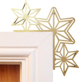 Generic Weihnachtstürrahmen-Dekorationen, Weihnachtstür-Deko, Weihnachtsbaumschmuck mit Sternen, Weihnachtstür-Dekoration aus Holz, für Dekorationen