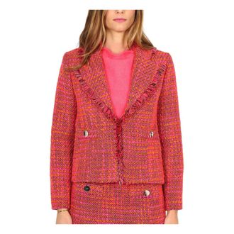 Liu Jo Femme, Vestes, Rouge, Taille: 40 FR Blazer Court en Bouclé