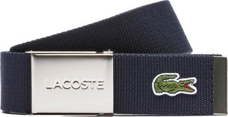 Lacoste G&uuml;rtel - Lacoste LACOSTE Herren G&uuml;rtel aus Stoff - sch&ouml;nes - Gr. 100 CM - in Blau - f&uuml;r Damen