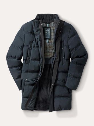 Walbusch Steppjacke Herren Aquastop Steppjacke 2.0 mit Kapuze, modern, wasserabweisend