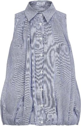 Brunello Cucinelli Femme, Blouses et Chemises, Multicolore, Taille: 40 FR Chemise sans manches en organza ray&eacute;